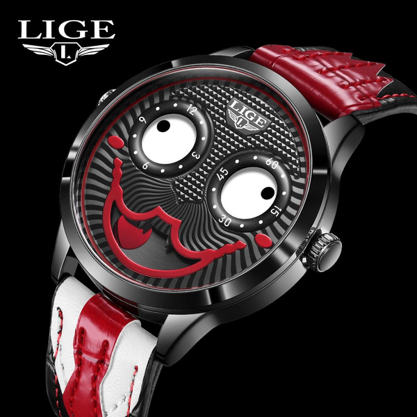 LIGE 2025 New Watches Features Clown Smiley Face Series Quartz Watches ...