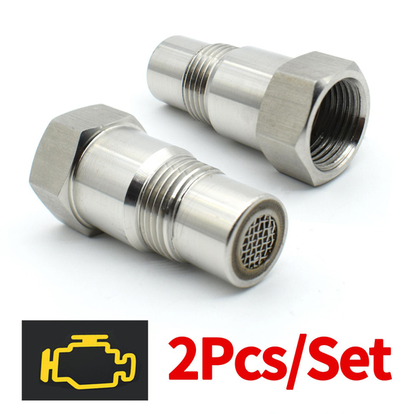 2X Car CEL Check Engine Light Oxygen Sensor Adapter M18x1.5 CEL On ...