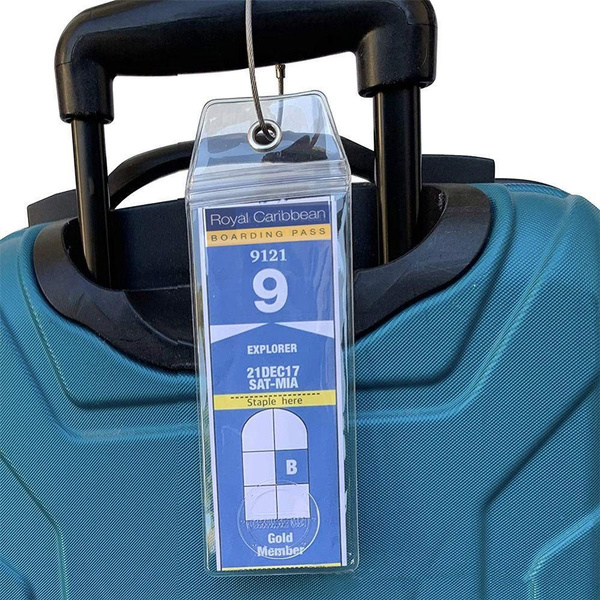Identifier Name ID Card Reusable Suitcase Baggage Cruise Luggage Labels ...