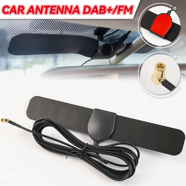 1pc DAB+FM Radio Stereo Car Antenna Signal Booster Aerial Plug Play VHF ...