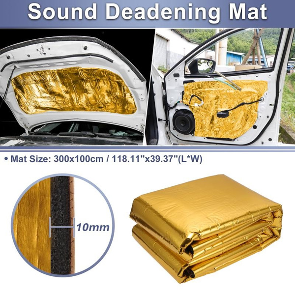 394mil 10mm 0.91sqft Car Sound Deadening Mat Aluminum Foil Heat Shield ...