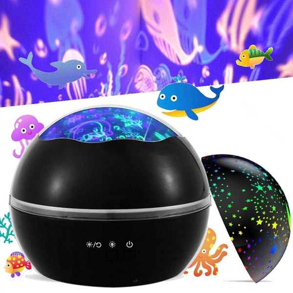 Rotating LED Galaxy Starry Night Light Projector Star Sky Moon Lamp ...