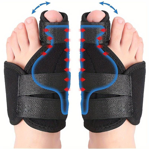 2pcs/1pair Toe Separators, Built-in Metal Plate, Big Toe Separators for ...