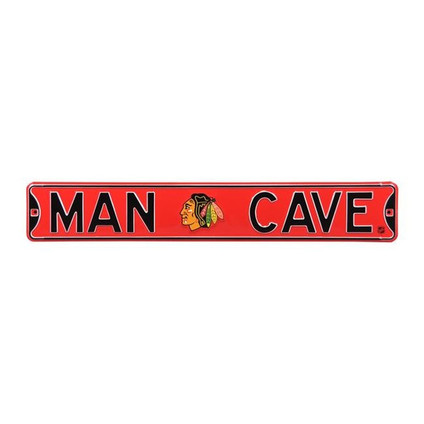 Authentic Street Signs 28140 Chicago Blackhawks Man Cave Street Sign | Wish