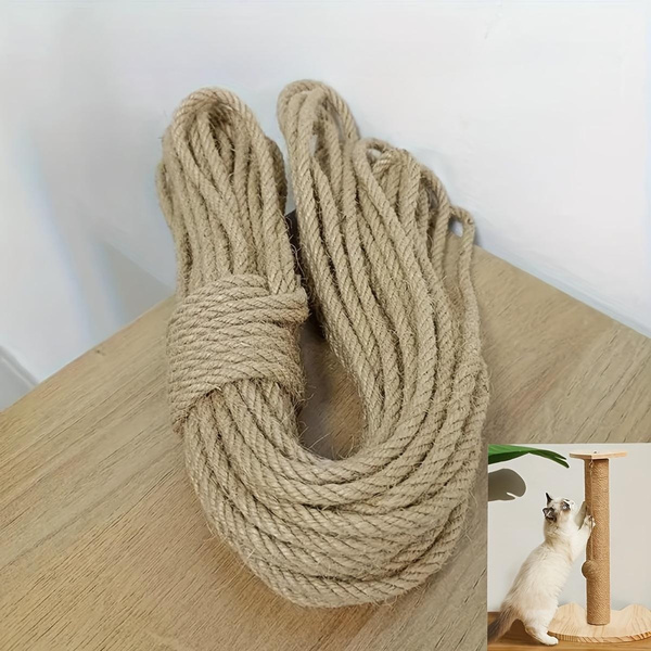 66ft Durable Natural Sisal Twine - Cat Scratching Post Replacement Rope ...