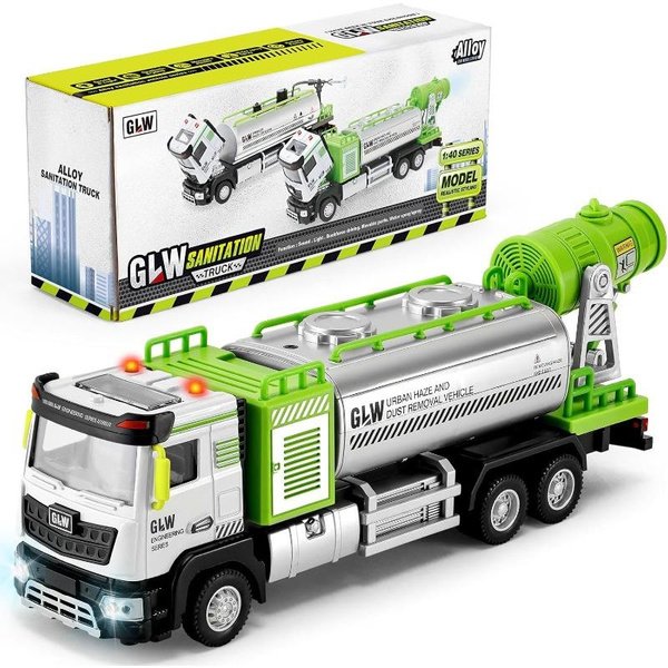 Diecast Tanker Truck Toys, Friction Powered Haze Removal Truck with ...