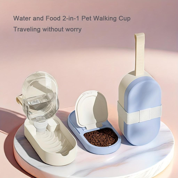 Pet Water Bottle, Portable Dog Cat Pet Water Dispenser Feeder With ...