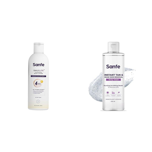 Sanfe DailyLite Tan Removal Body Lotion Instant Tan & Dead Skin Removal ...