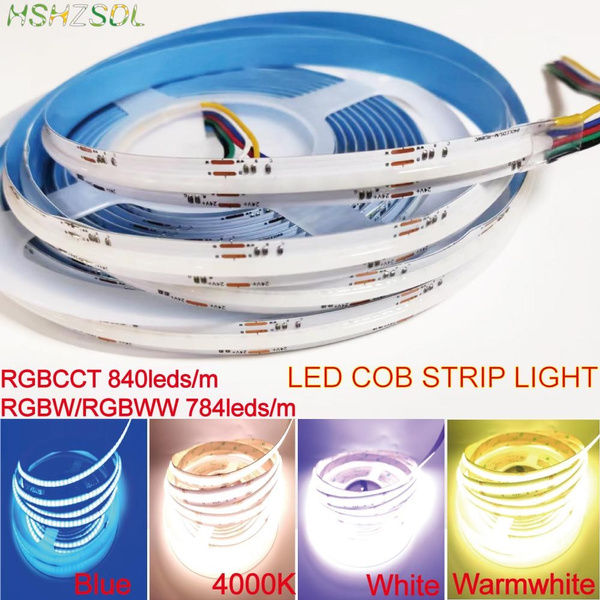 RGB RGBW RGBWW RGBCW RGBCCT COB LED Strip 12V 24V 840 784LEDs/M ...