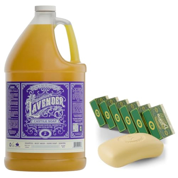 Liquid Levander Scent Castile Soap - 1 Gallon Vegan & Pure Castile Soap ...
