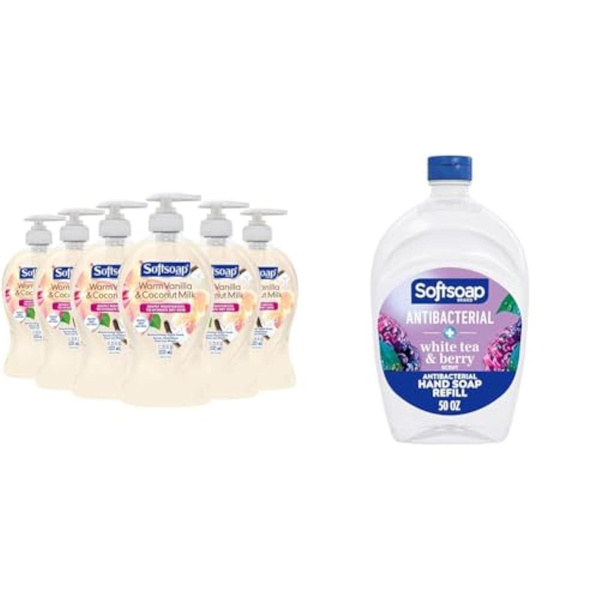 Softsoap Warm Vanilla & Coconut Milk Hand Soap, 6 Pack 11.25oz Each ...