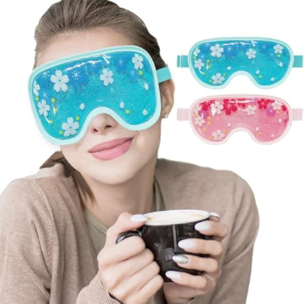 Ice Eye Mask Gel Eye Mask Cooling 2 Packs Reusable Cold Eye Mask For ...