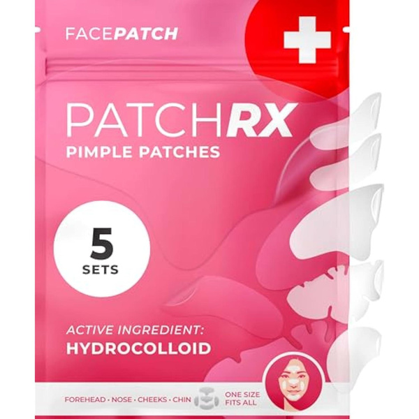 Patchrx Full Face Pimple Patches (5 Sets), Reduce Pimples On Whole Face ...