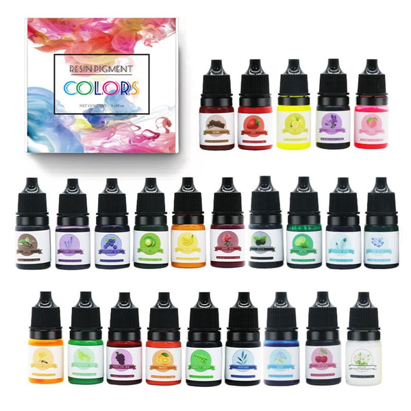 24 Colors Epoxy Resin UV Glue Crafts Pigment Bright Color Non Odor ...