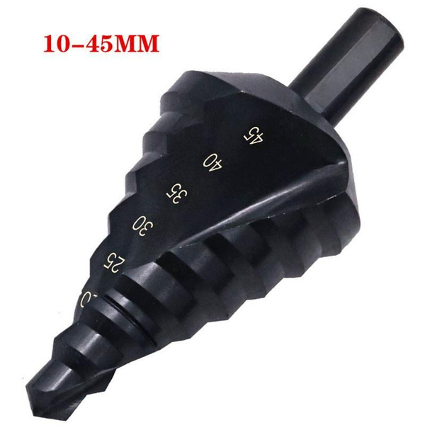 Hss Spiral Grooved Step Cone Drill Bit 10-45mm Nitriding Coated Step ...