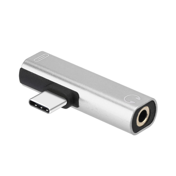 2 In 1 Type C To 3.5mm Jack Earphone Charging Converter USB Type-C ...