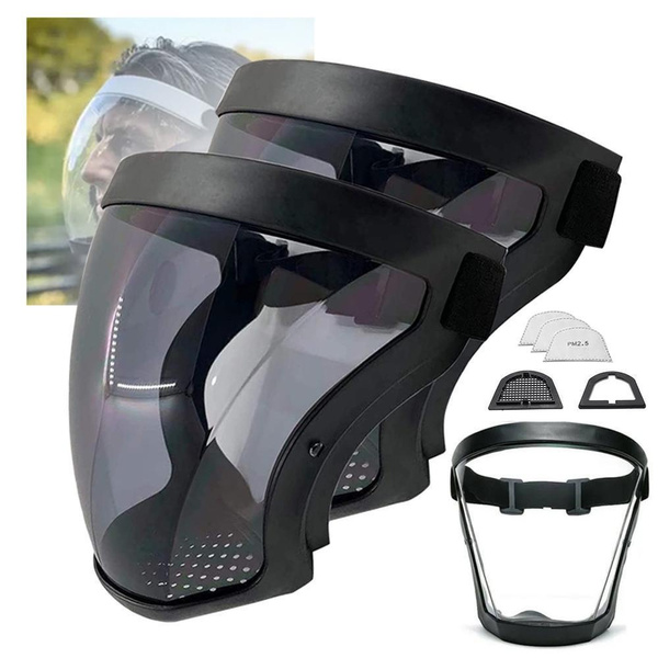 Transparent Full Face Shield Splash-proof WindProof Anti-fog Mask ...