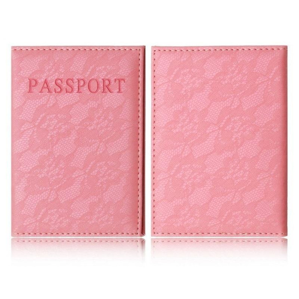 Elegant Women Passport Cover Pink World Universal Travel Passport ...
