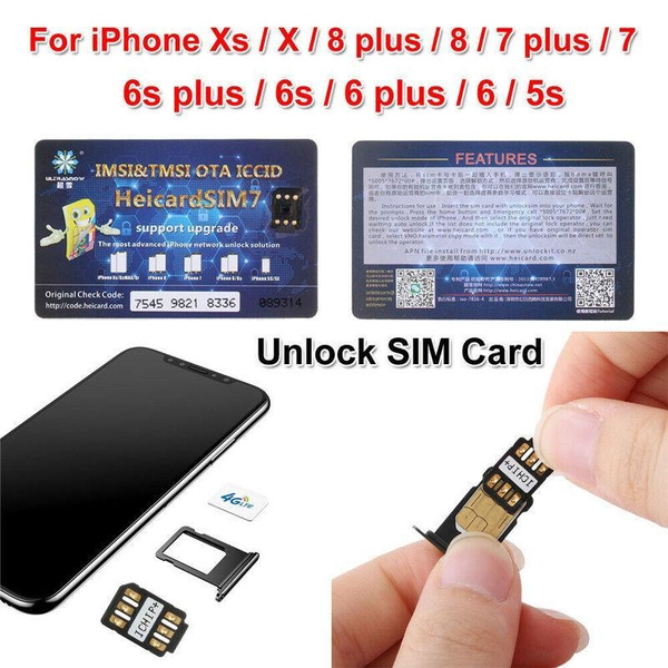 Heicard Unlock SIM Card Turbo ICCID Nano SIM for IPhone Xs X 8 7 6s 6p IOS 12.2 | Wish