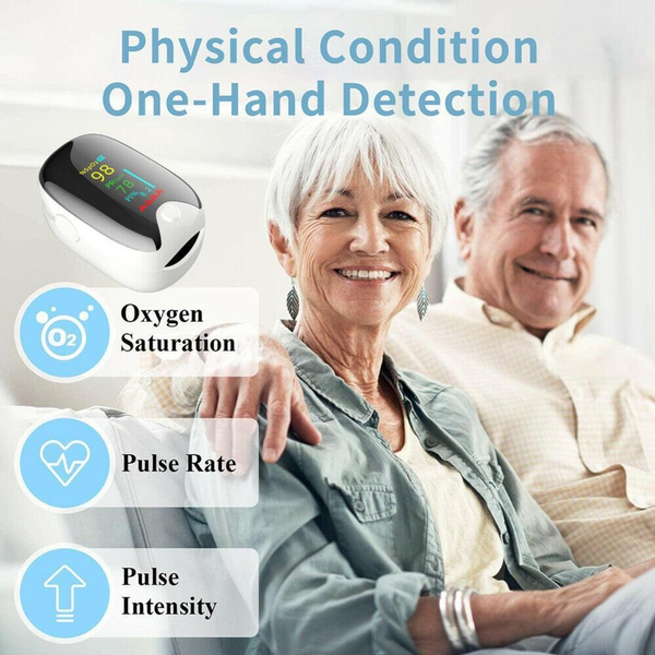 Professional Finger Pulse Oximeter Blood Oxygen Saturation Heart Rate ...