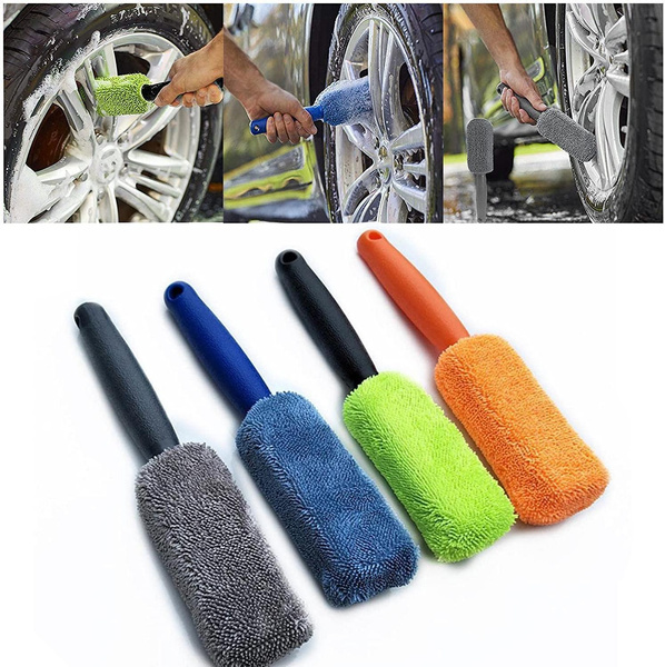 1PC/2PCS Car Wash Tool Car Wash Tool Portable Microfiber Tire Rim Brush ...