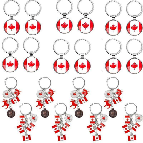 1/3/12PCS Canadian National Flag Keychains, Canada Souvenirs ...