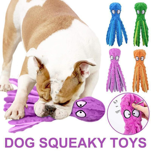 Plush Octopus Soft Dog Stuffed for Large Dogs Cute Pet Chew Toys ...
