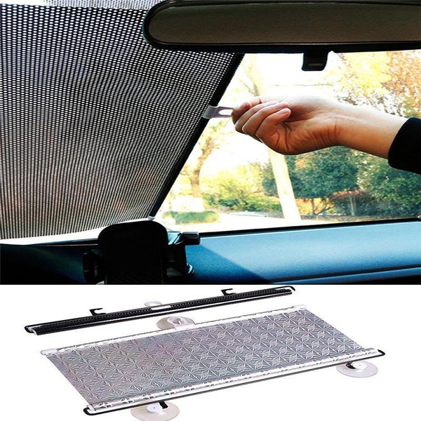 Retractable PVC Car Window Sunshades Auto Front Rear Side Windows Sun ...