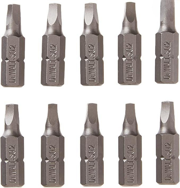 Dw2202C10 #2 Square Recess Bit Tips 1" (2 Packs Of 10) | Wish
