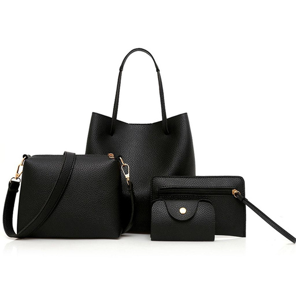 4Pcs Women Bags Set Purse Shoulder Handbag Tote Messenger Satchel Bag ...