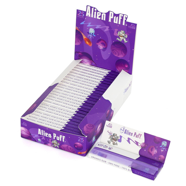 1250 Sheets Purple Smoking Paper 1 1/4 Size Rolling Paper 25 Booklets ...
