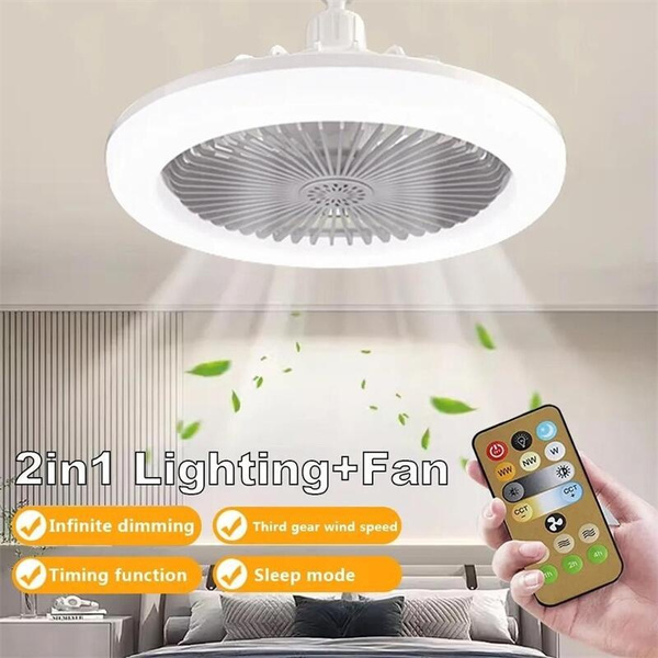 Ceiling Fan Remote Control Light 30W LED Lamp Fan Smart Ceiling Fans ...