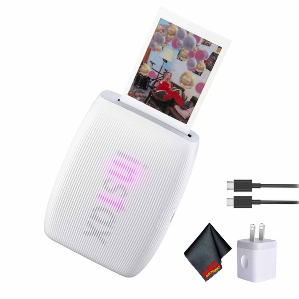 FUJIFILM INSTAX MINI LINK 3 Smartphone Printer (Clay White) Bundle With ...