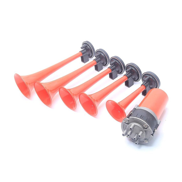 125db 12V Red Car Trumpet horns Music Speaker Modified Air Horn For ...