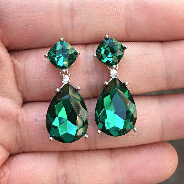 Popular Women Fashion 925 Sterling Silver Long Earrings Elegant Water ...