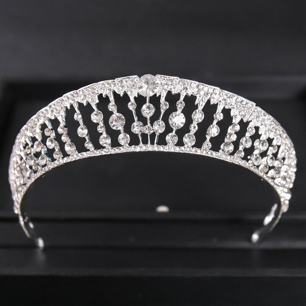 Baroque Crystal Crown Tiara Diadem Party Vintage Princess Crowns And ...