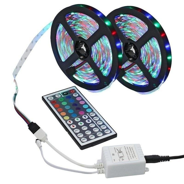 5M/10M Flexible LED Strip RGB Color Changing Light Bar with IR Remote ...