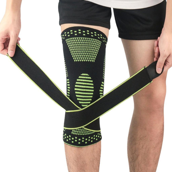 Knee Brace with Straps,Adjustable Knee Compression Sleeve for Knee ...