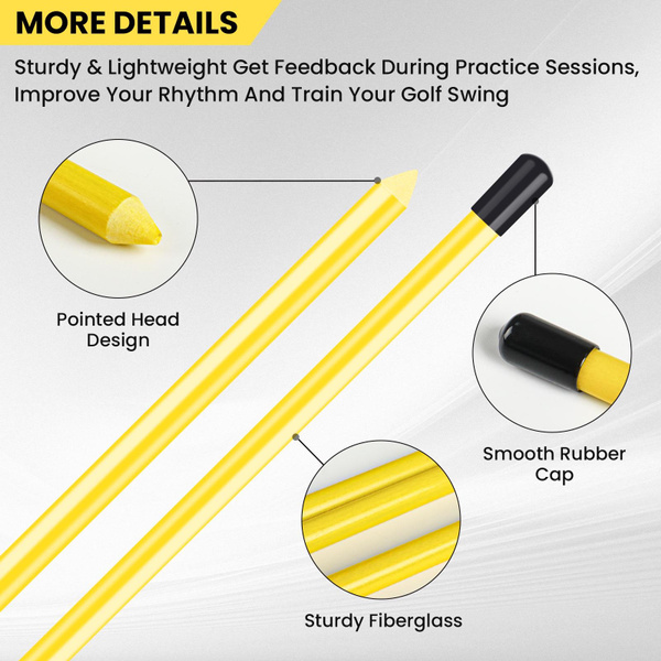 Golf Alignment Sticks Rods Swing Trainer Tools 34 Inch 2 Or 3 Pack ...