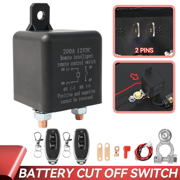 Remote Battery Disconnect Switch 12V 200A Car Kill Switch Anti-Theft ...
