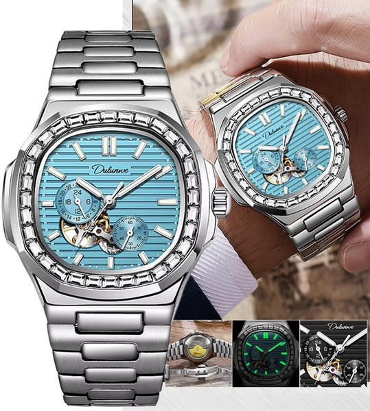Men's Watches Automatic Mechanical Watch Men Wrist Waterproof Clock ...