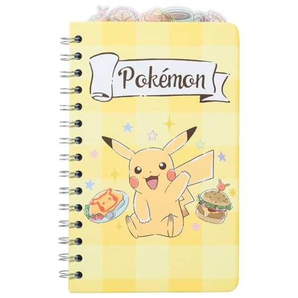 Silver Buffalo Pokemon Spiral Tabbed Notebook Featuring Pikachu, Yamper ...