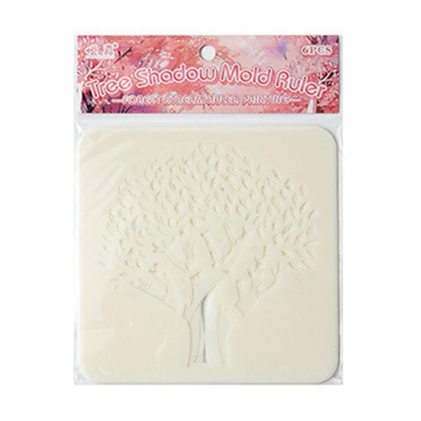 6 Pcs Tree Stencils Drawing Templates Leaf Stencils Hollow Out Painting ...