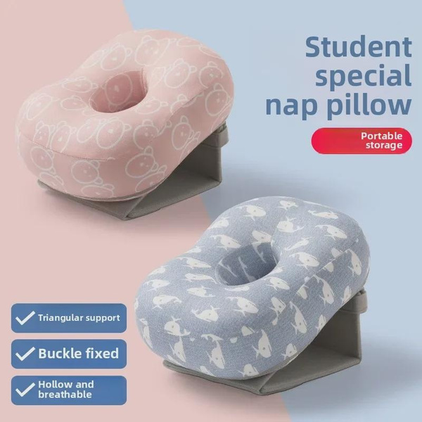 Ergonomic Desk Nap Pillow for Students & Office Workers, Portable Face ...