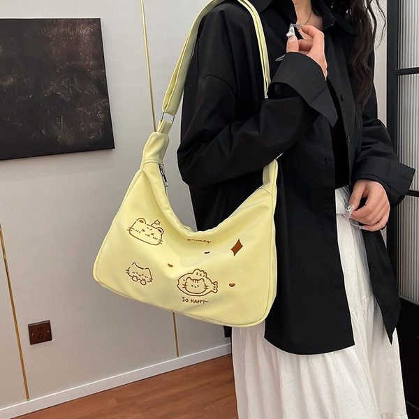Cute Cartoon Crossbody Bag for Women, Large Capacity Underarm Shoulder ...