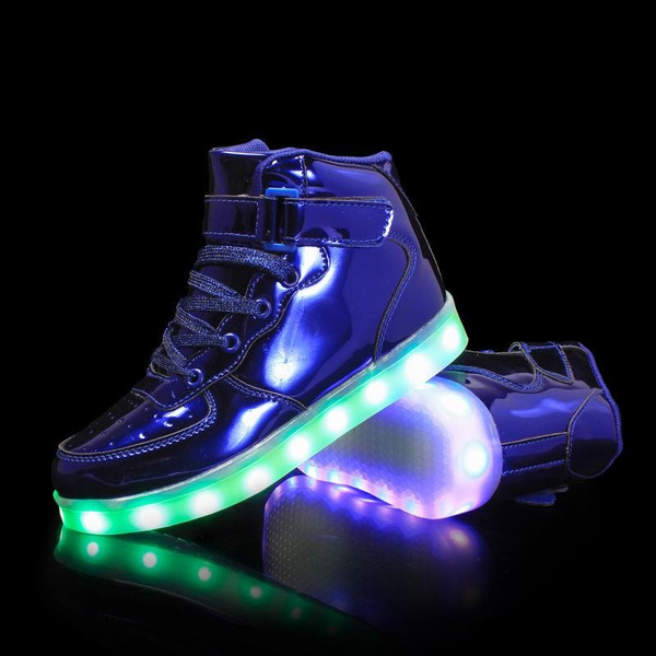 USB Charging Light Up Shoes - High Top LED Sneakers for Men and Women ...