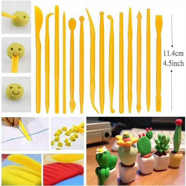 3 Sets Plastic Clay Sculpting Set Wax Carving Pottery Tools Carving ...