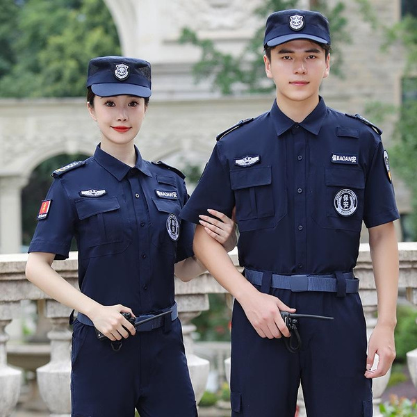 Breathable Quick-Dry Security Uniform Set with Stretch, Short Sleeve ...