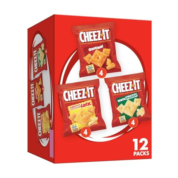 Cheese Crackers, Baked Snack Crackers, Lunch Snacks, Variety Pack, 12 ...