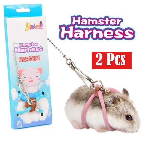 2Pcs Small Pet Adjustable Soft Harness Leash Bird Parrot Mouse Hamster ...